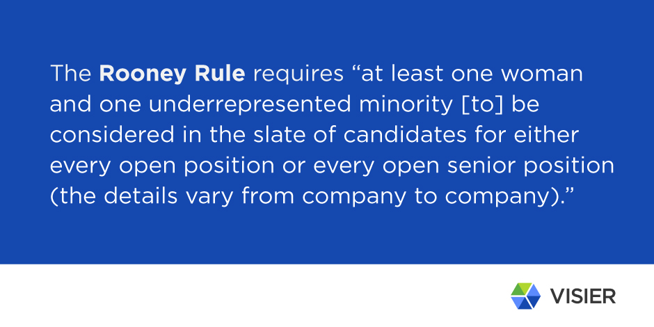 How Hr Can Tackle Diversity Using The Rooney Rule Visier Inc